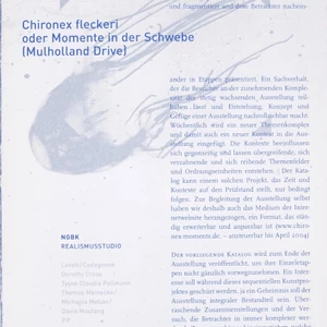 nGbK – Chironex fleckeri oder Momente in der Schwebe (Mulholland Drive)